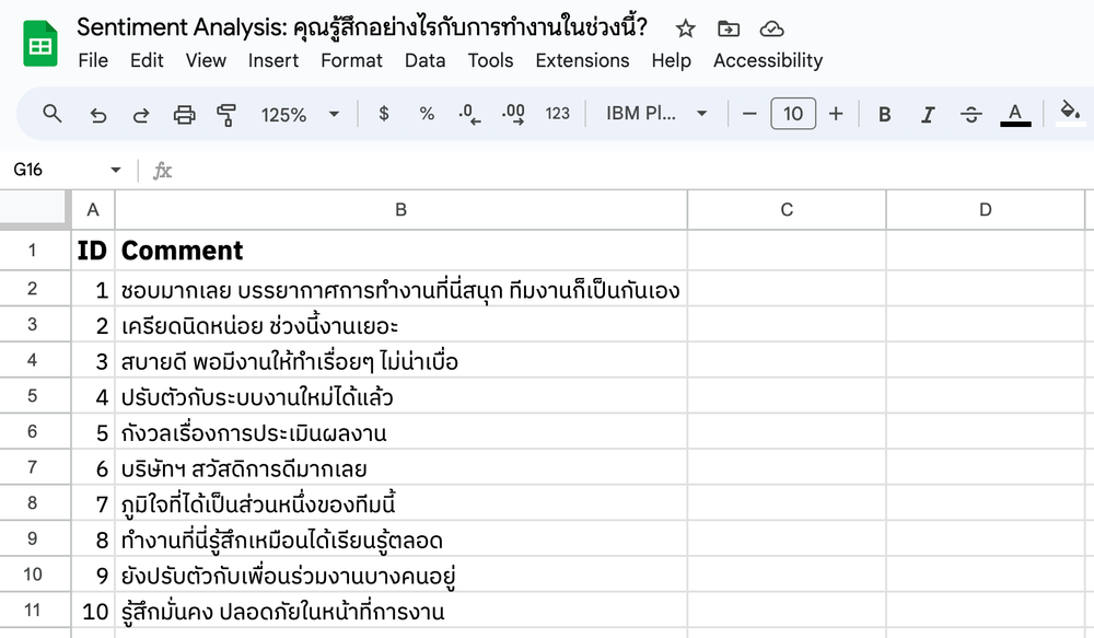 เริ่มทำ Sentiment Analysis ใช้งบศูนย์บาท ด้วย Google Sheets